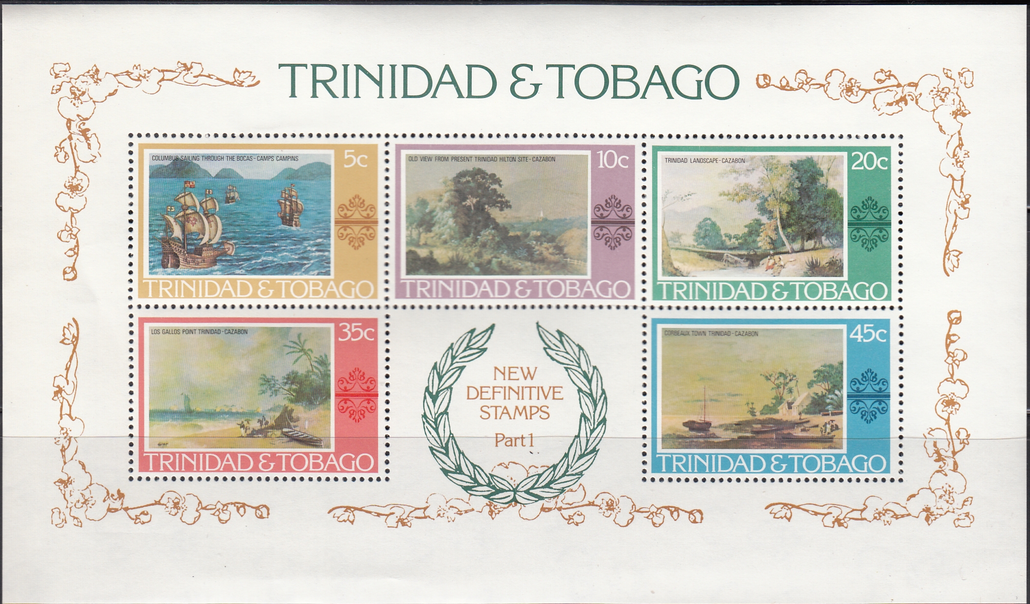 Trinidad & Tobago, 266a (2), MNH, 1976, Paintings, Water Damage ...