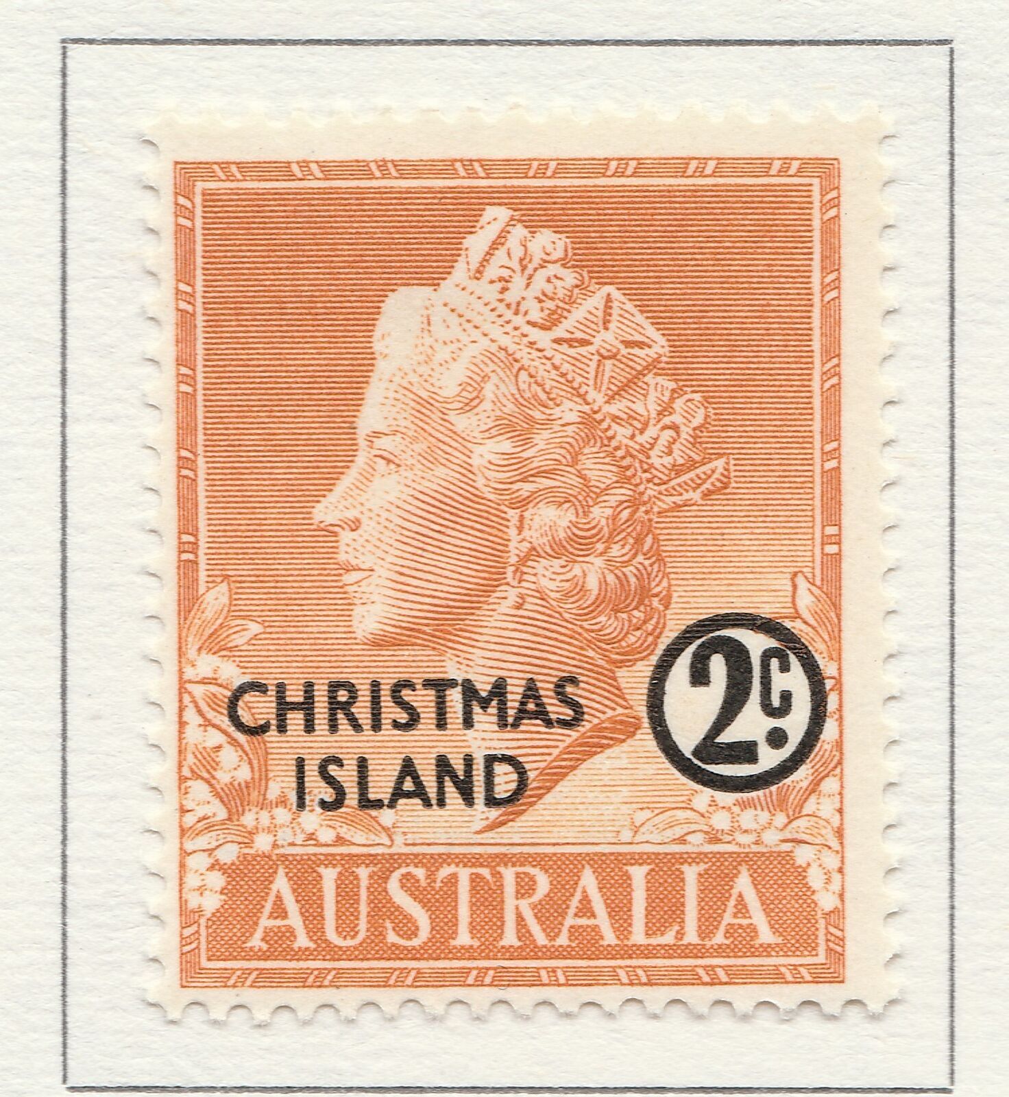 1958 English Colony British Colony CHRISTMAS ISLAND 2c MH* Stamp ...