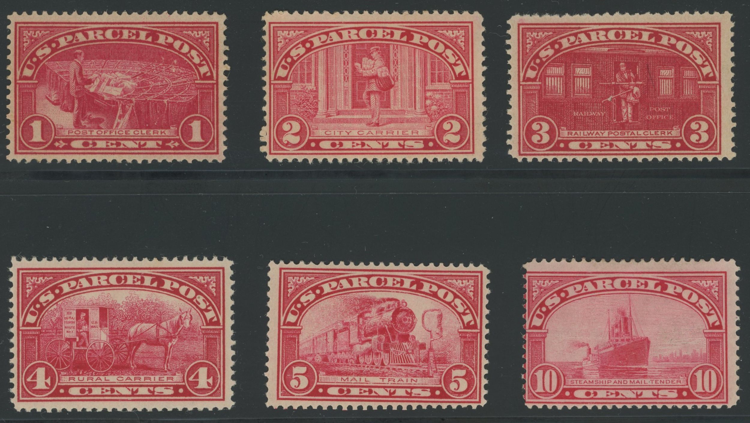 USA Q1 to Q6 - Parcel Post short set of mint to 10 cents - Cat $130.75 ...