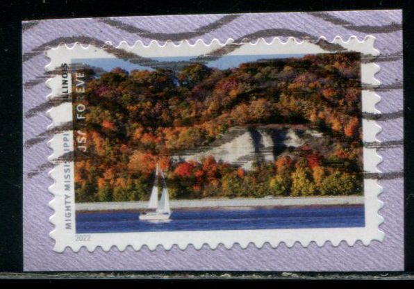5698d US (58c) Mighty Mississippi SA, used on paper | United States ...