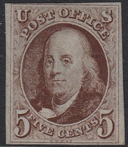 U.S. 1 1847 MH POG 4 Mgn. (71521) | United States, General Issue Stamp ...