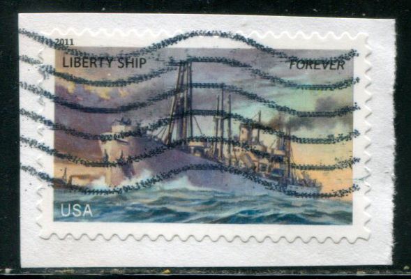 4550 US (44c) Liberty Ship SA, used on paper | United States, General ...