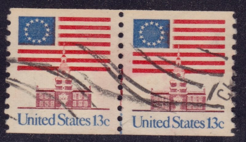 United States, 1981, Flag Over Independence Hall, Coil, 13c, sc#1625 ...