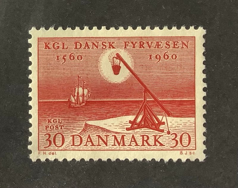 Denmark 1960 Scott 376 MNH - 30o, 400th Anniversary of the Lighthouse ...
