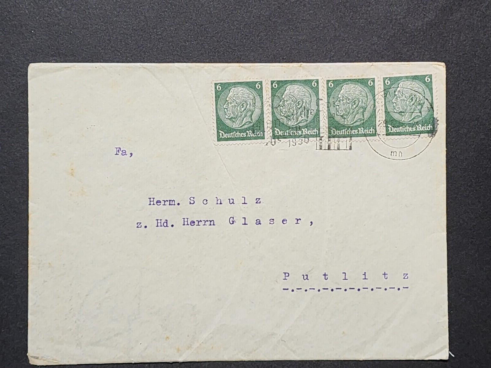 WW2 WWII German Germany Third Reich Cover Envelope w Luftpost cancel ...