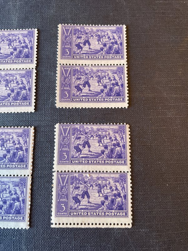 Scott#855 (6) pairs 1939 100 year anniversary of baseball | United ...