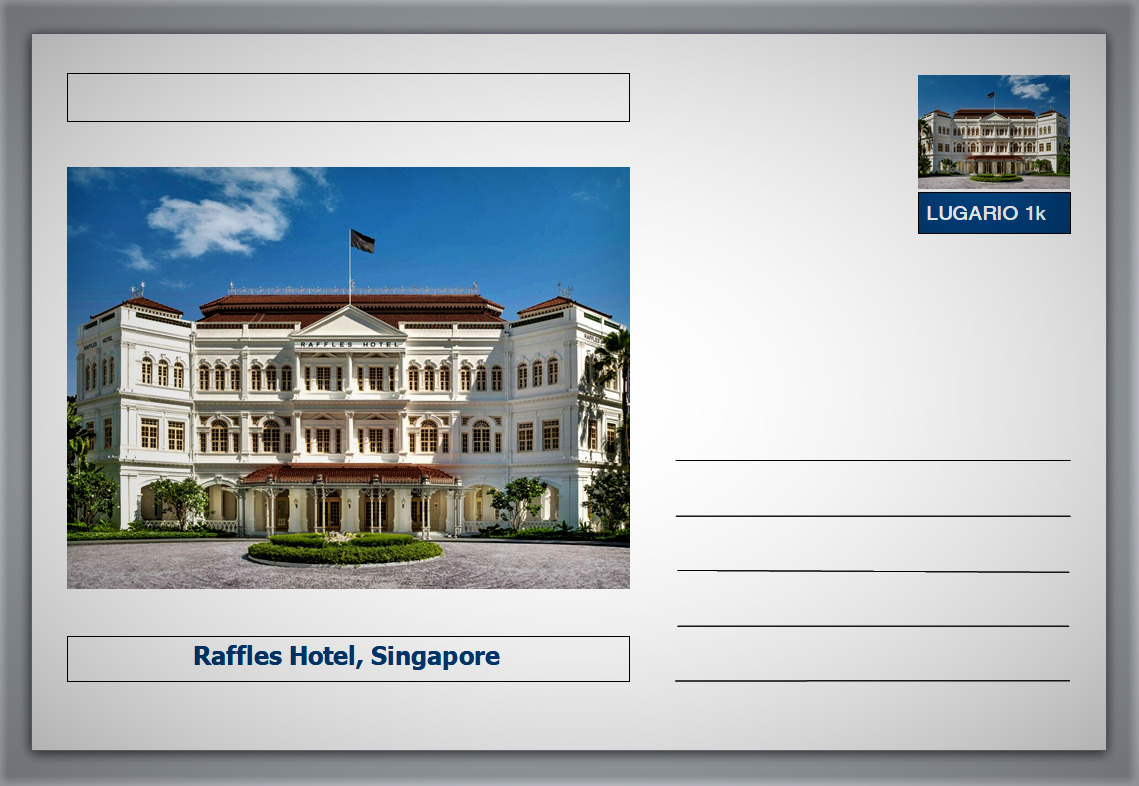 Landmarks - Raffles Hotel, Singapore postcard (glossy 6"x4"card) | Asia ...