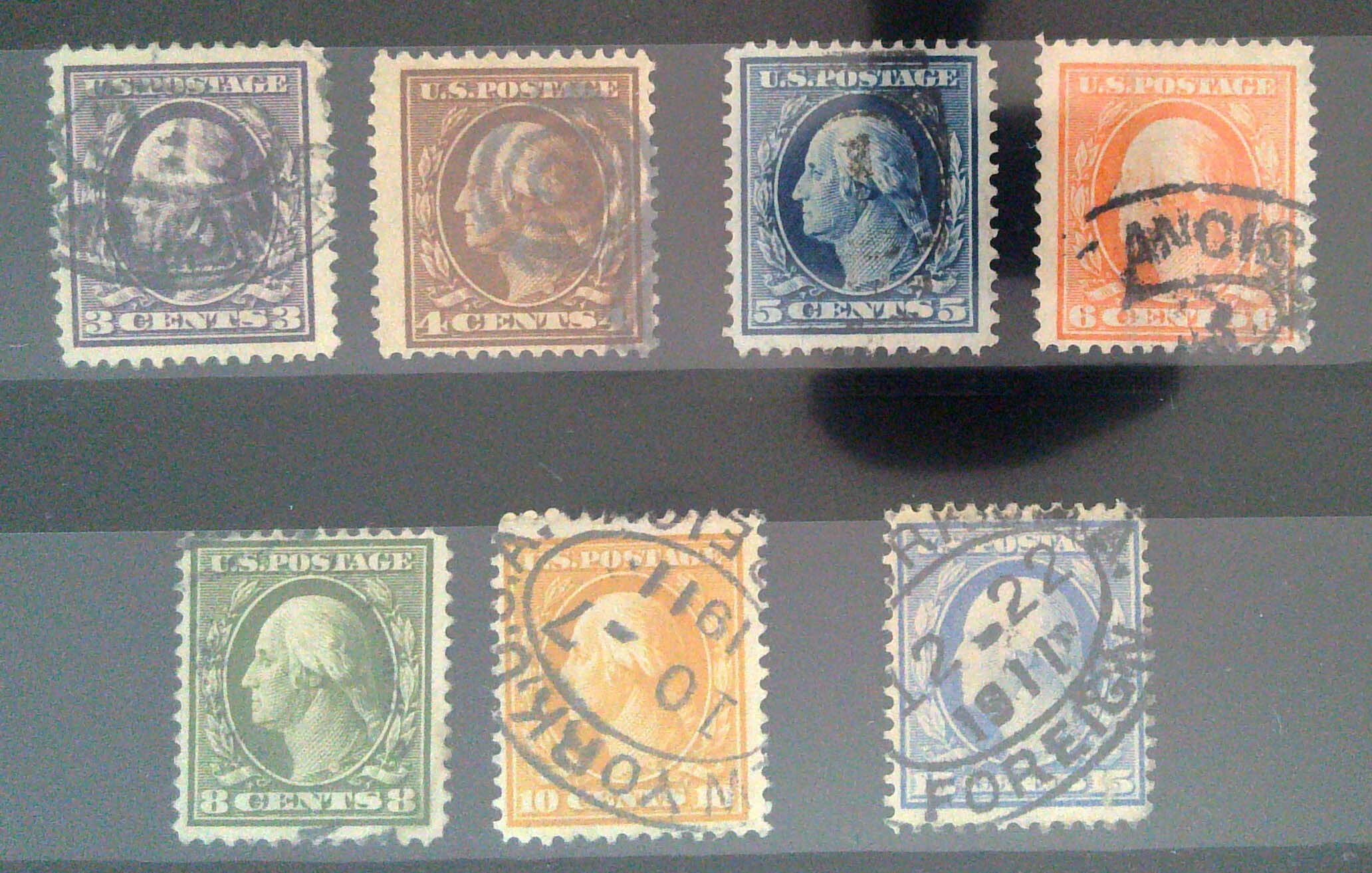 Scott #376-382 - Used - FW Lot - 1911 | United States, General Issue ...
