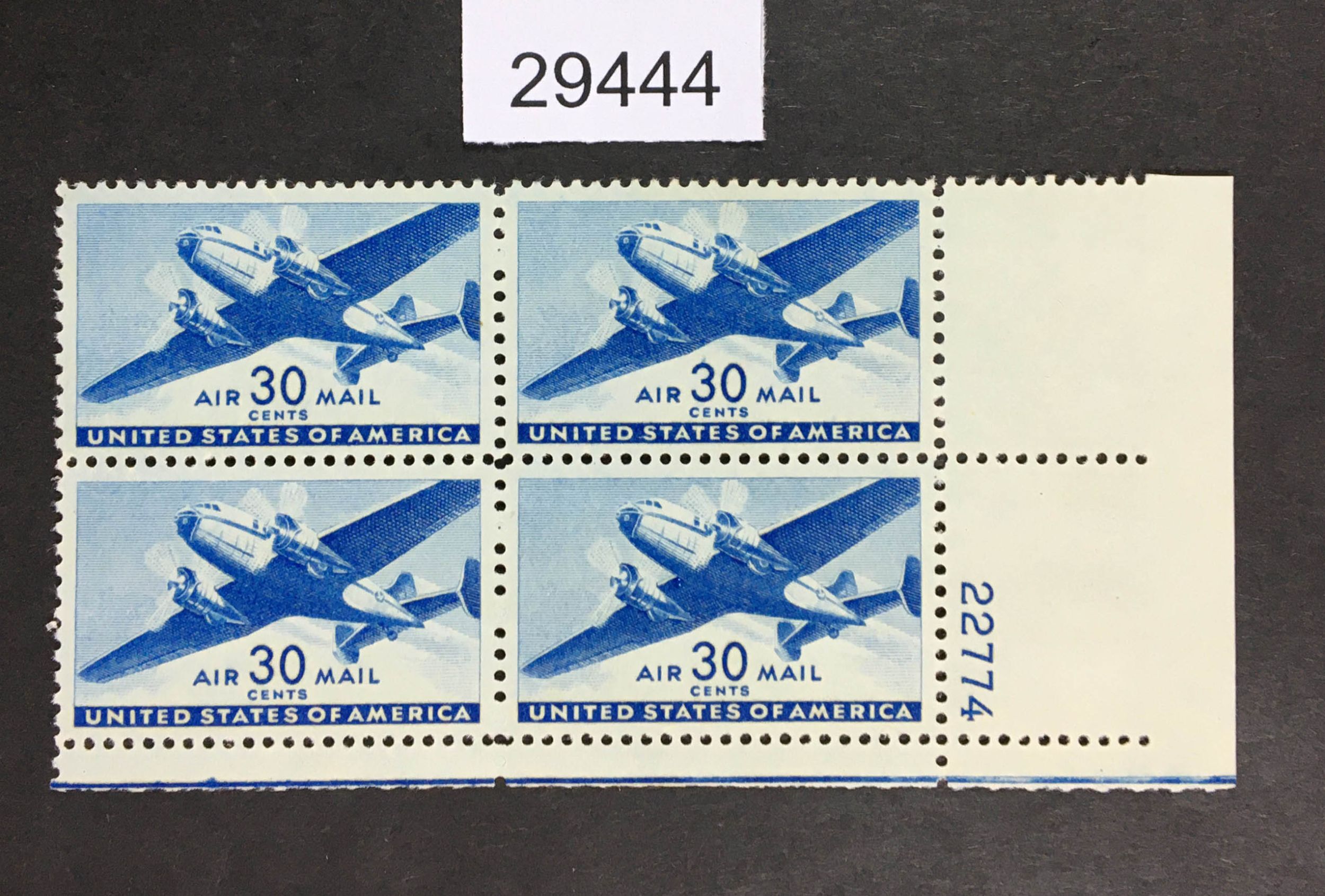 US Stamps # C30 Plate Block Mint OG NH $11 LOT #29444 | United States ...