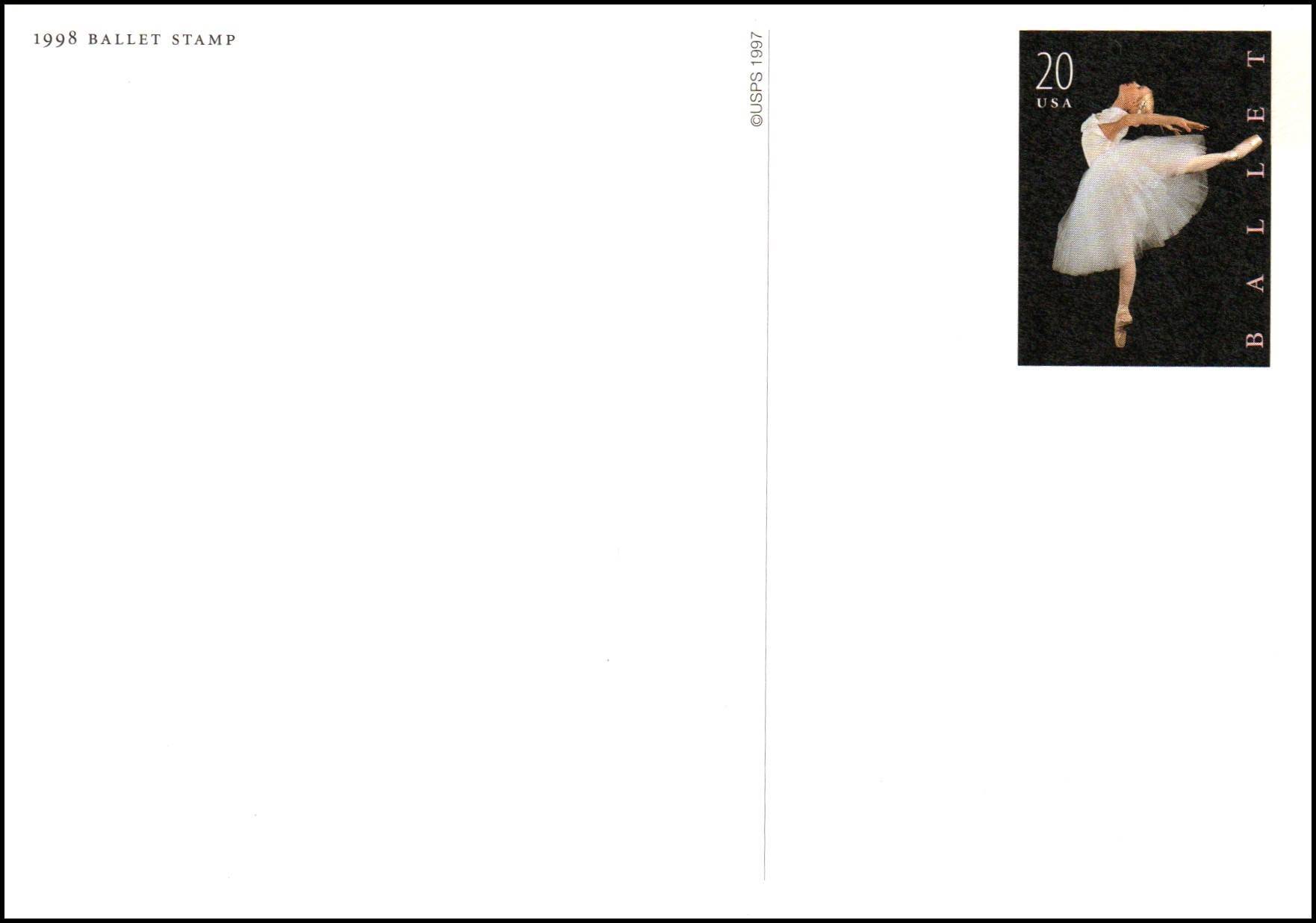 US UX297 Ballet Postal Card Unused VF | United States, Postal Cards ...