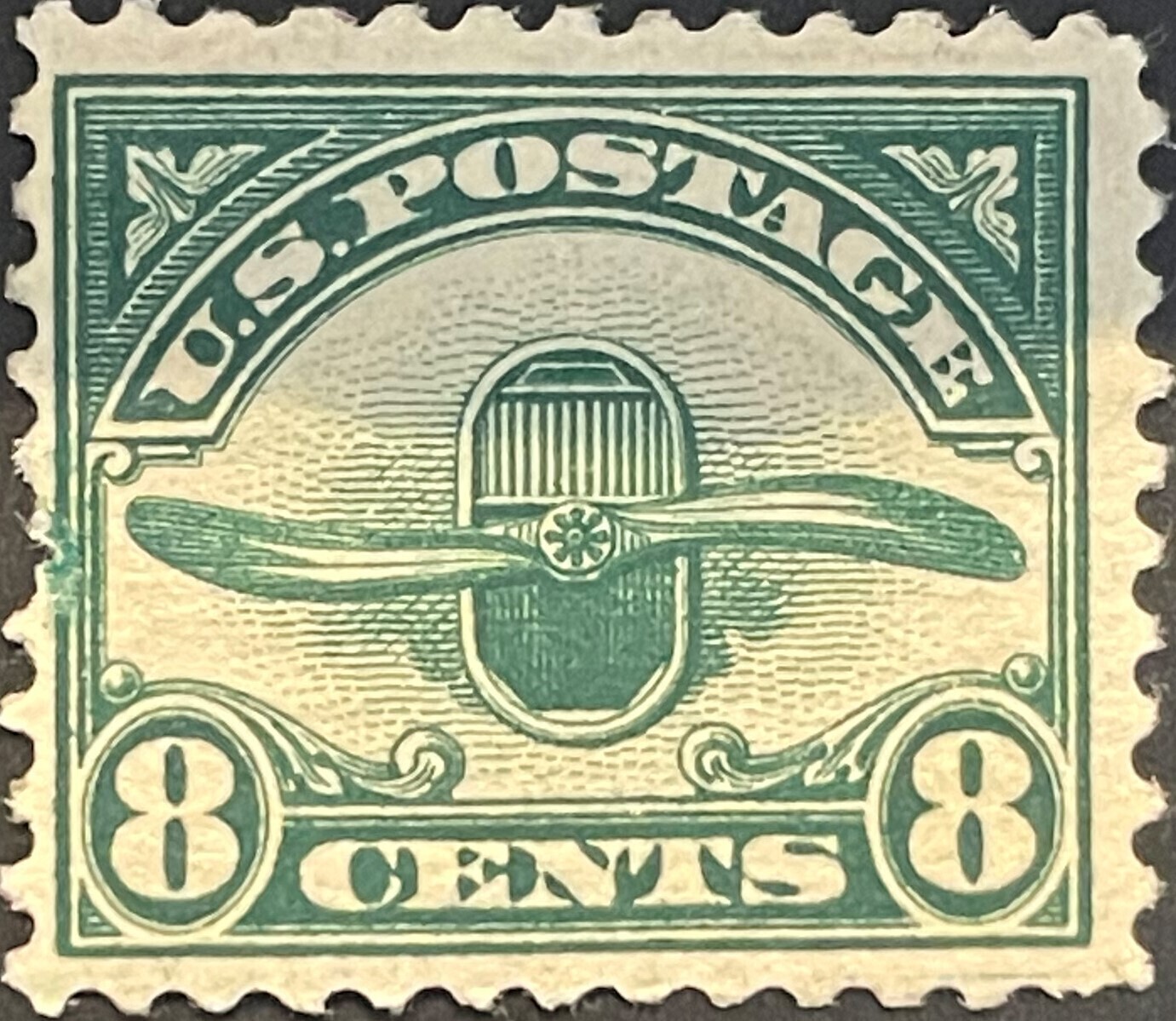 US C4 8c Prop & Radiator Mint NH CV $35 | United States, Air Mail Stamp ...