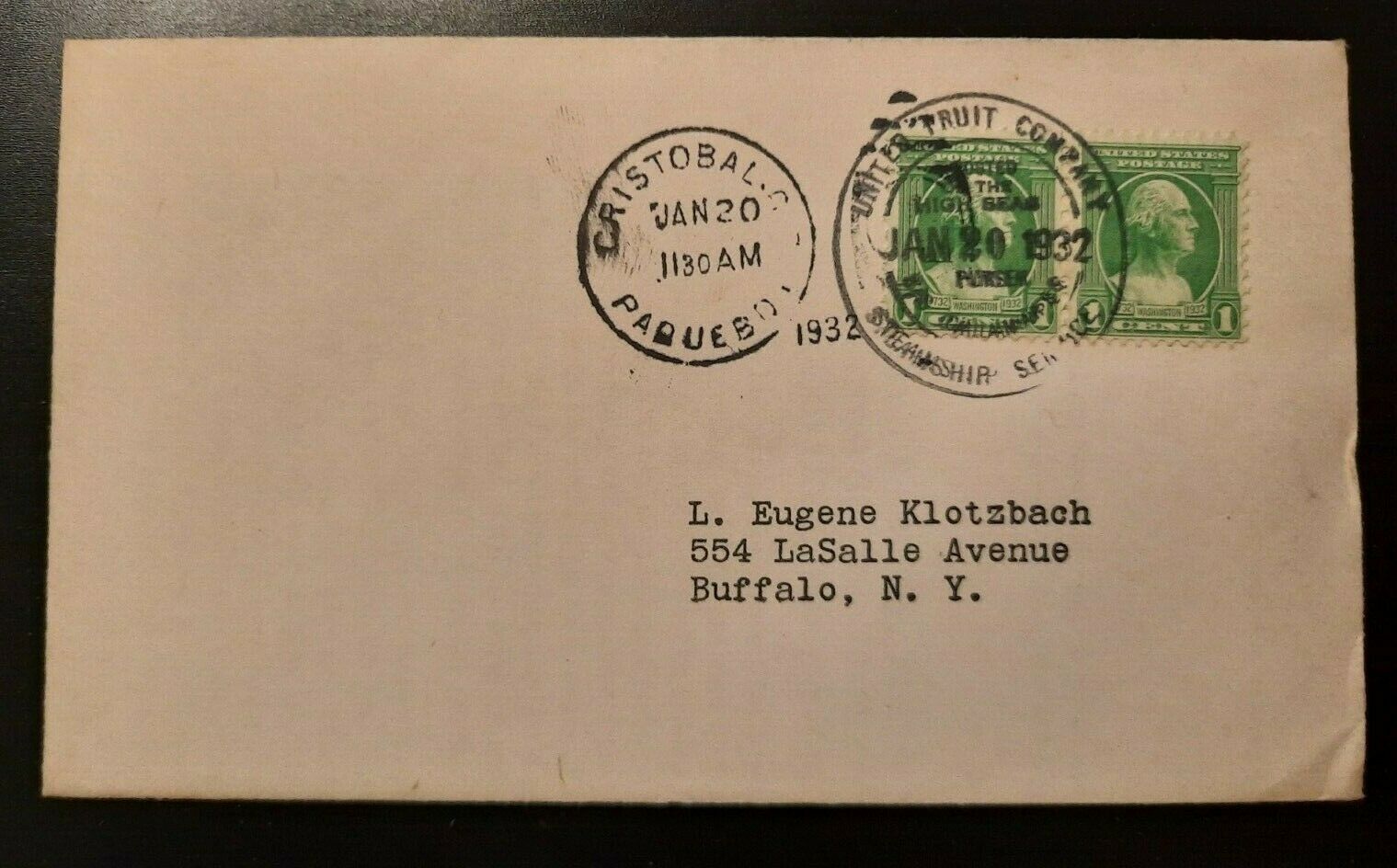 1932 United Fruit Company SS Calamares Cristobal Canal Zone Paquebot ...