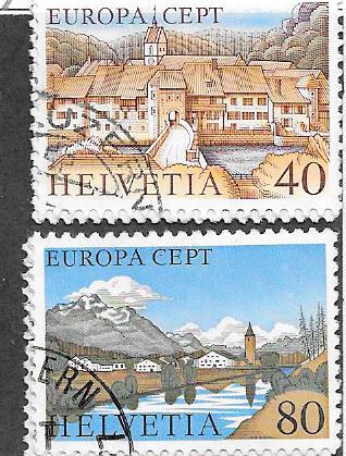 Switzerland #627-628 40c & 80c (U) CV $0.90 | Europe - Switzerland ...