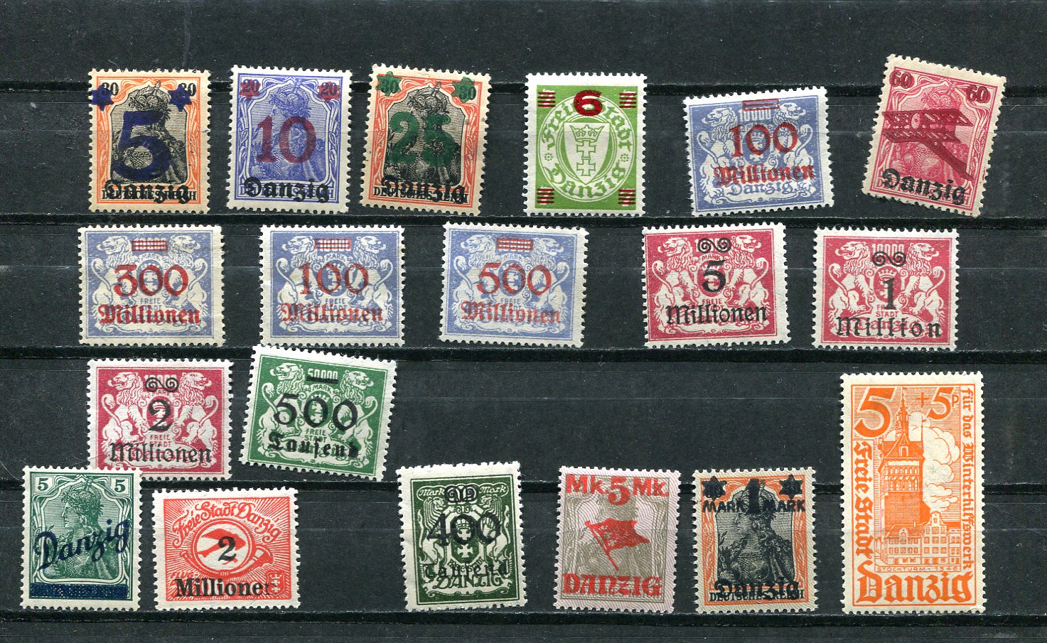 Germany Danzig 1920 Accumulation MH Overprint 8663 / HipStamp