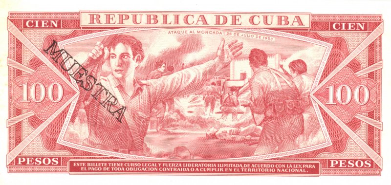 1961 Cuba Banknote 100 Pesos Che Signature Specimen Crispy UNC ...