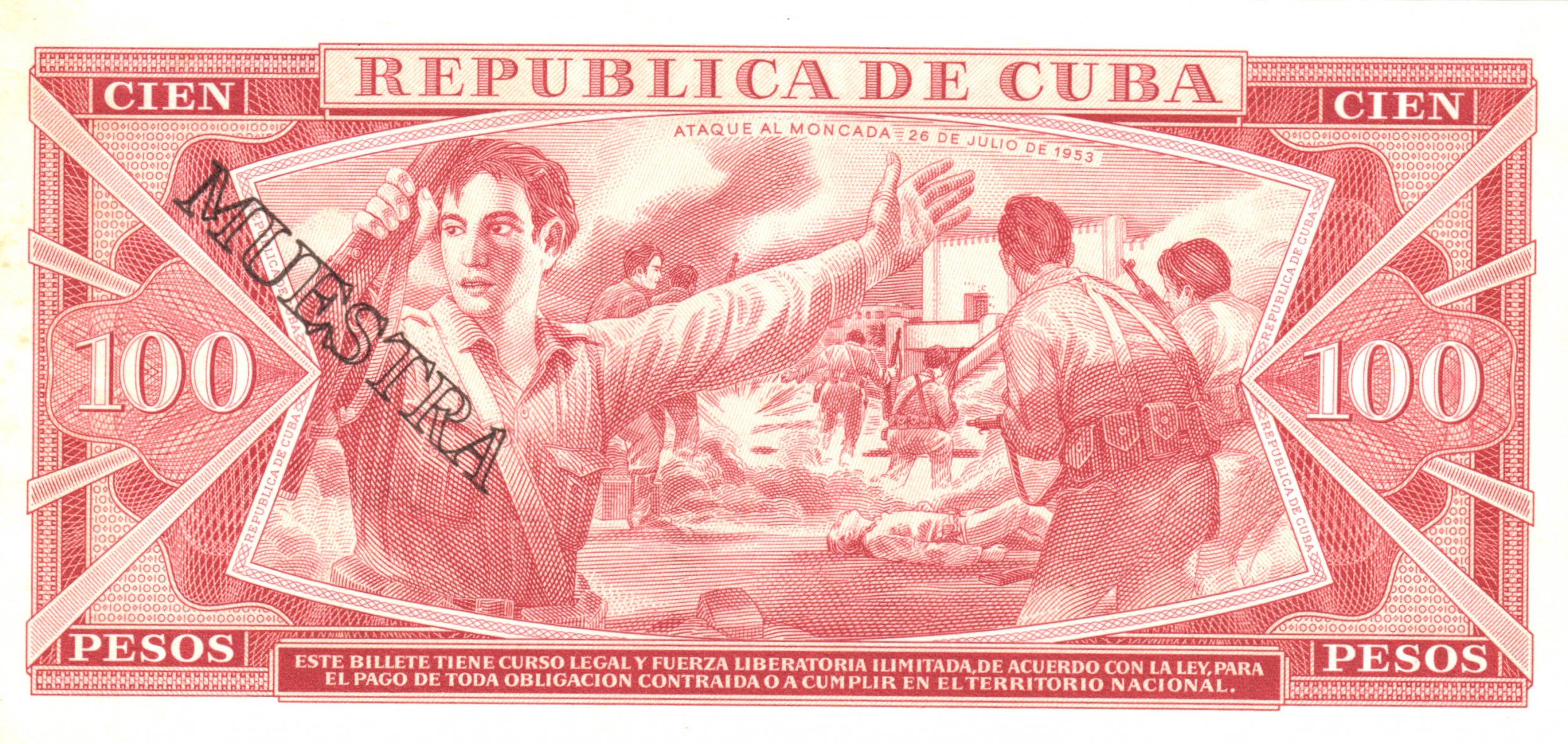 1961 Cuba Banknote 100 Pesos Che Signature Specimen Crispy UNC ...