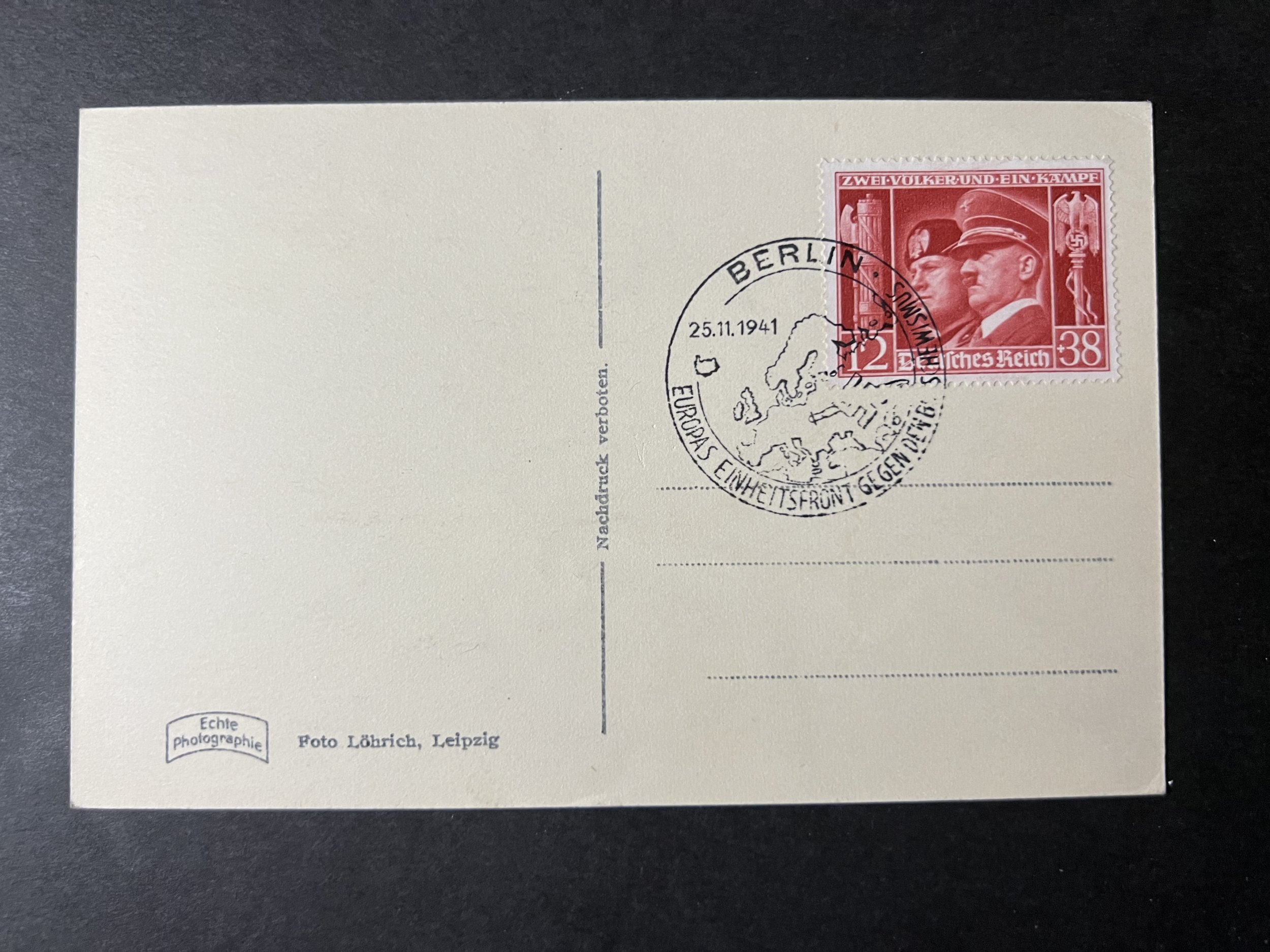 1941 Nazi Germany Postcard Cover Berlin No Address Adolf Hitler RPPC ...