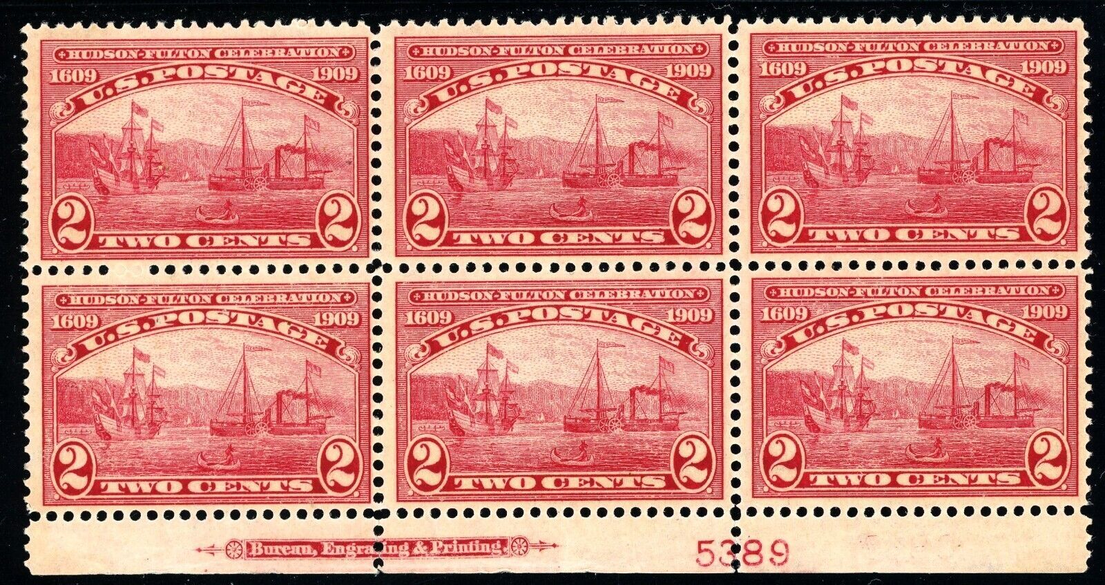 USAstamps Unused FVF US 1909 Plate Block Scott 372 OG MNH SCV $425 ...