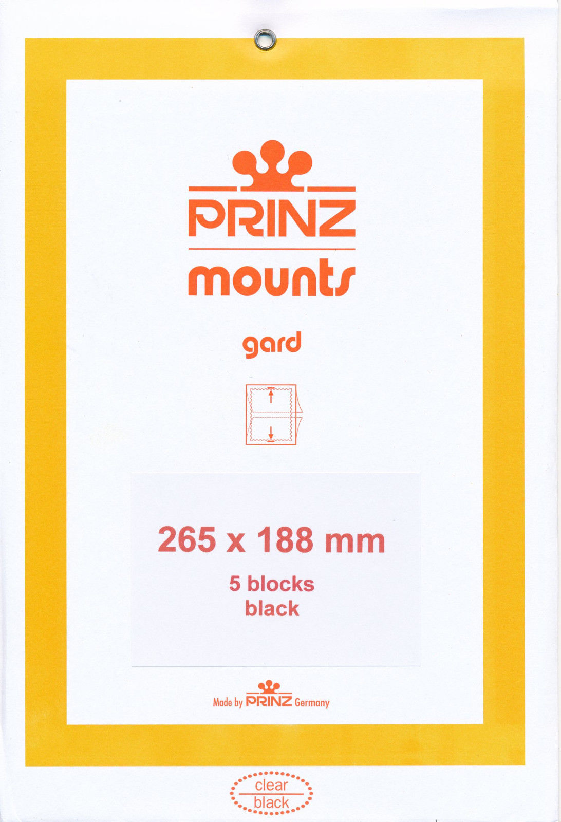 Prinz SCOTT Stamp Mount 188/265 mm - BLACK (Pack of 5)(188x265 188mm ...