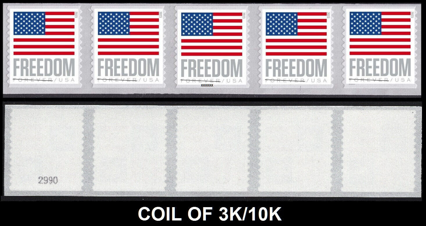 2023 US Stamp - US Flag Freedom BCA - PNC 5 - 3K/10K COIL with Coil ...