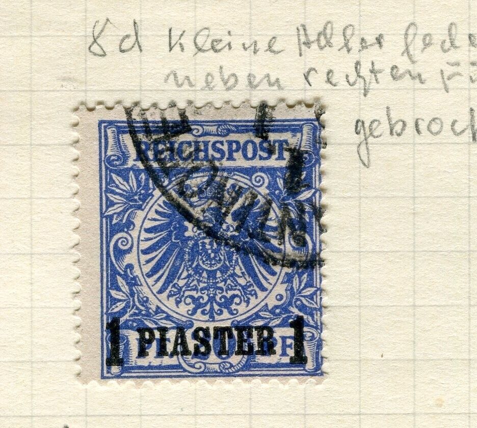 GERMAN COLONIES LEVANT; 1890s Eagle surcharged POSTMARK value ...