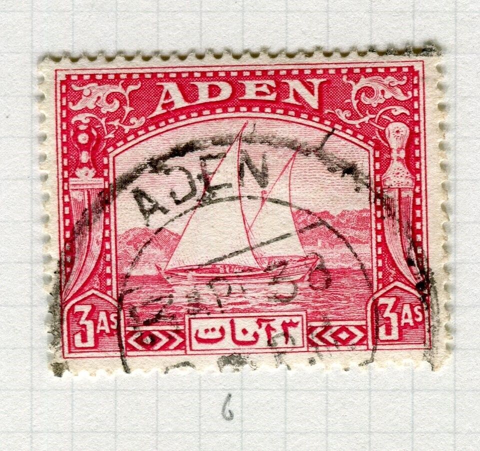 ADEN; 1937 early Dow pictorial issue fine used 3a. value | Middle East ...
