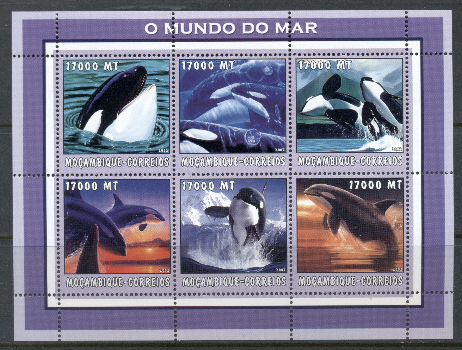 Mozambique 2002 The Sea World, Orca, Killer Whale MS MUH | Africa ...