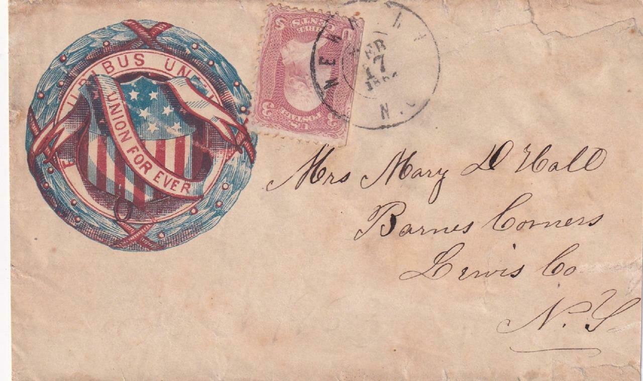 1864, Civil War Patriotic Cover: Union Forever, See Remark (43679 ...