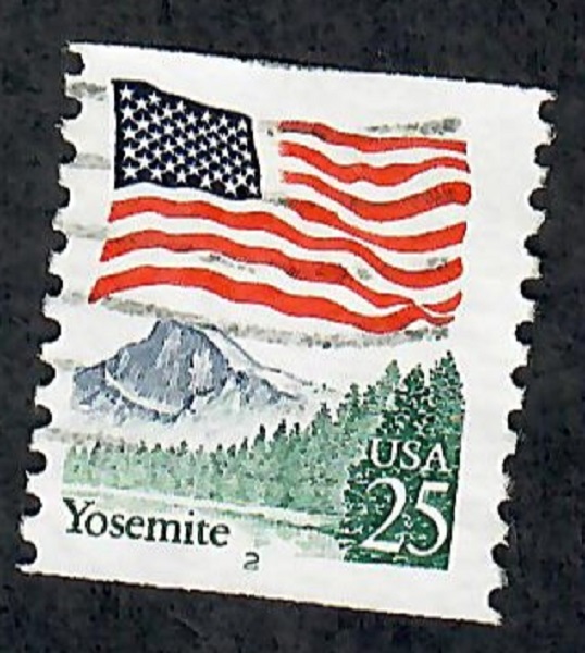 US #2280a Yosemite Flag Used PNC Single prephosphor plate #2 | United ...