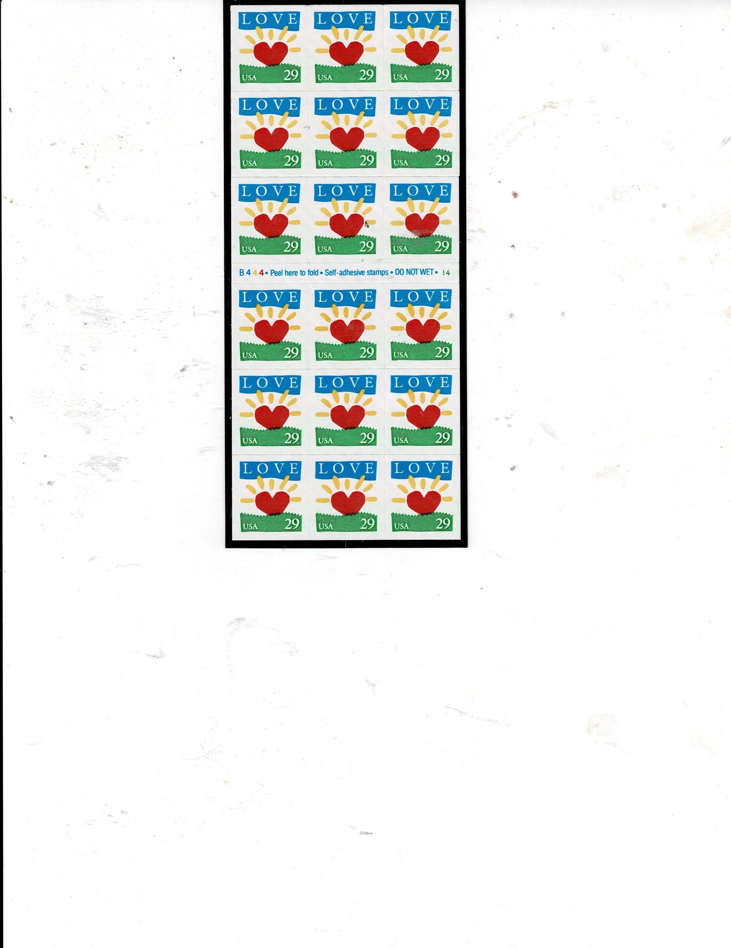 Love 29c US Postage Booklet of 18 stamps #2813a VF MNH | United States ...