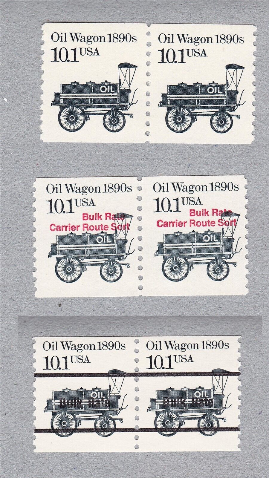 Pairs 10.1c Oil Wagon US 2130, US 2130a (Red), US 2130a (Black) Lot 3 ...