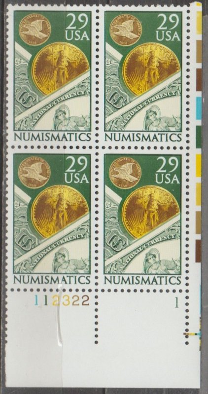 2558, PB-4 L/R. "Numismatics" MNH .29 cent. | United States, General ...