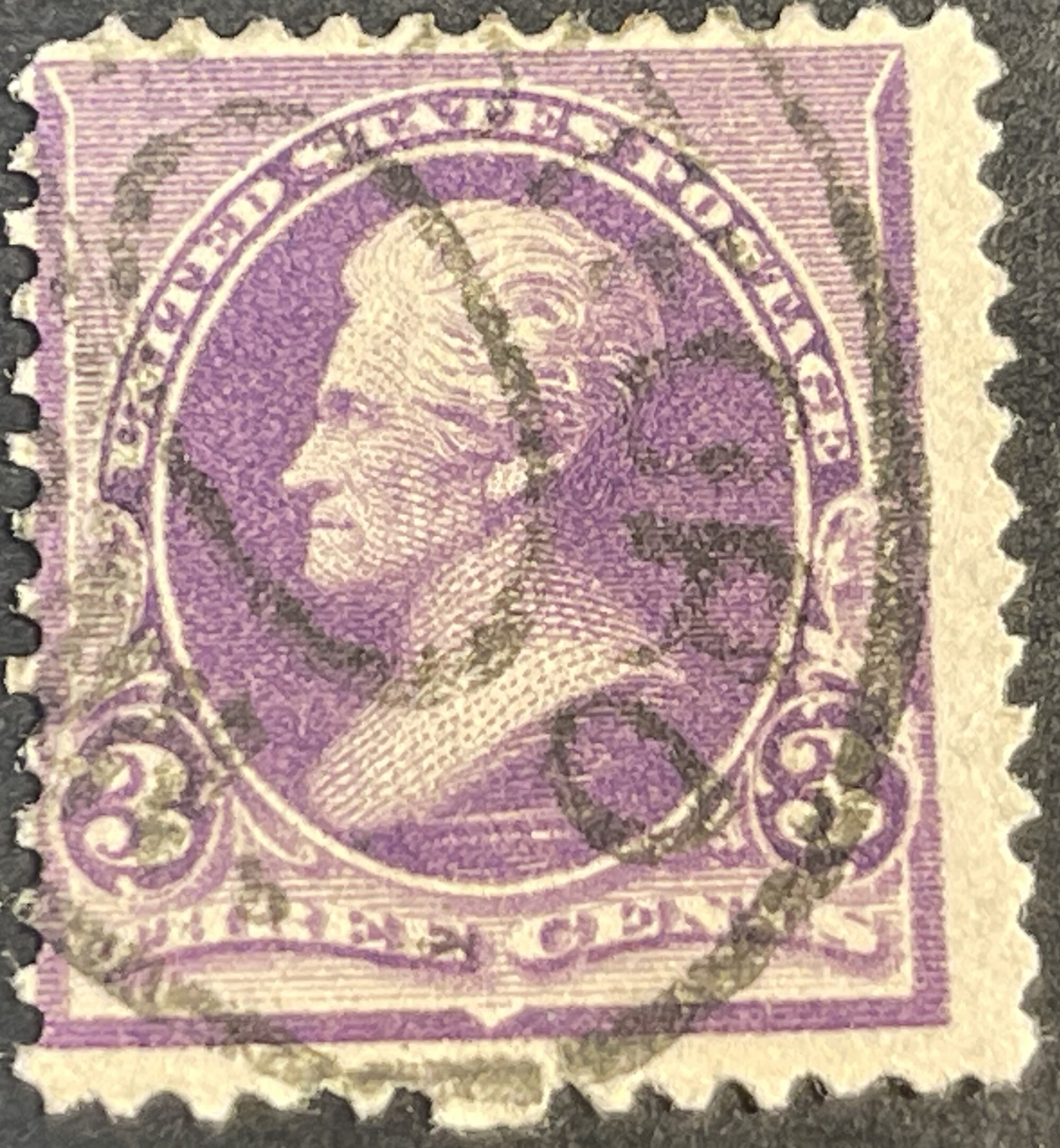 U.S.# 221-Used--Single---Purple---1890(Lotc22) | United States, General ...