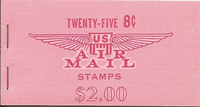 US Stamp 1963 8c Jet Over Capitol - 25 Stamp Booklet - Scott #BKC10 ...