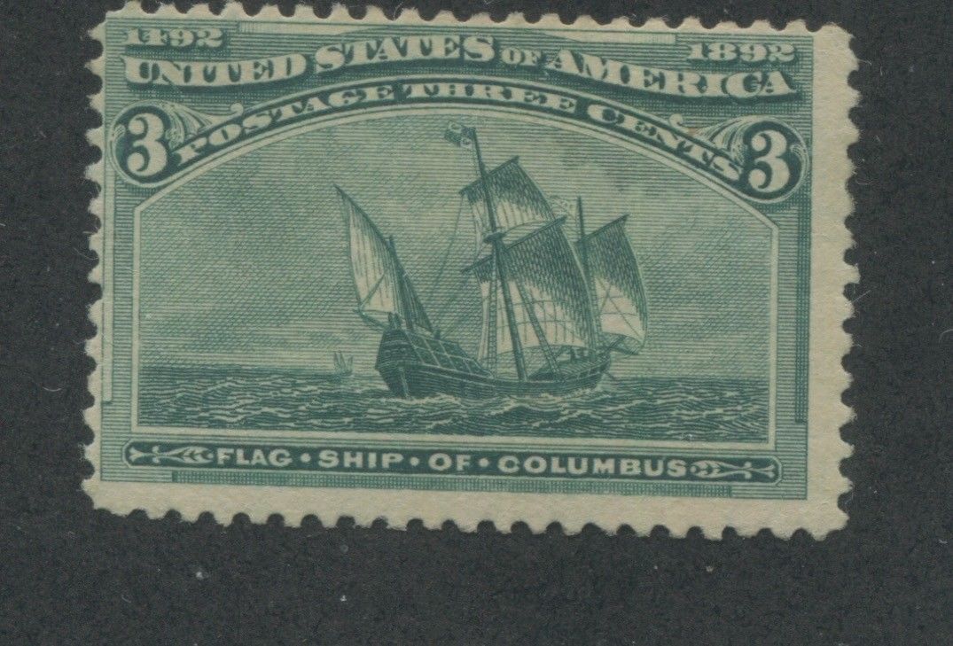 1893 US Stamp #232 3c Mint Never Hinged Fine Catalogue Value $130 ...