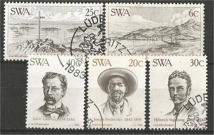 SWA, 1983, CTO Complete set, City of Luderitz Scott 503-507 | Africa ...