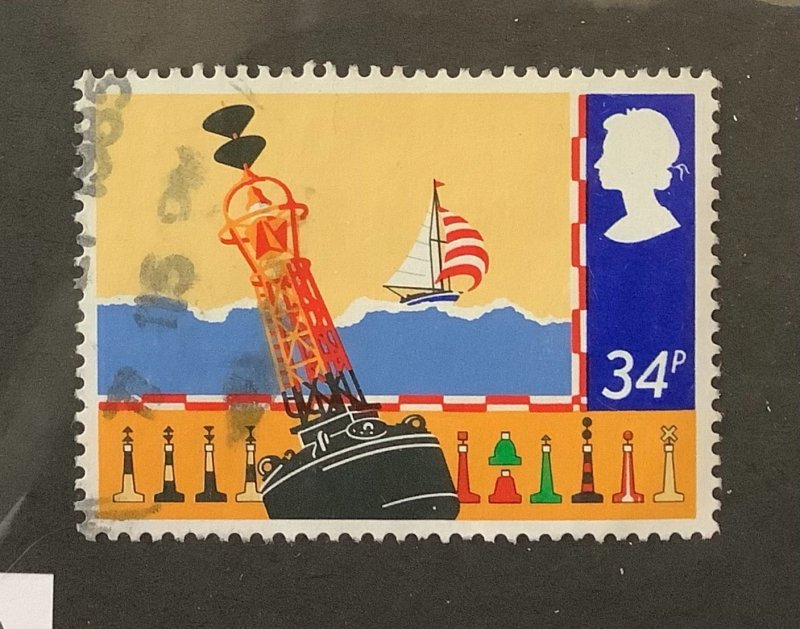 Great Britain 1985 Scott 1110 used - 34p, safety at sea, Signal Buoy ...