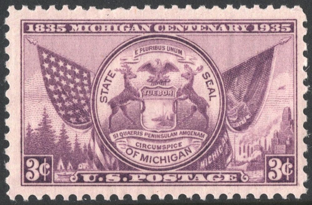 SC#775 3¢ Michigan Statehood (1935) MNH | United States, General Issue ...