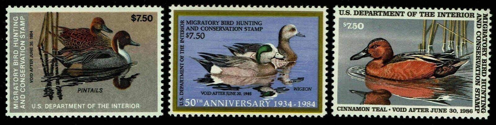 RW50-52 Federal Duck Stamp Value Group - OGNH - VF - CV$42.50 (ESP#019 ...