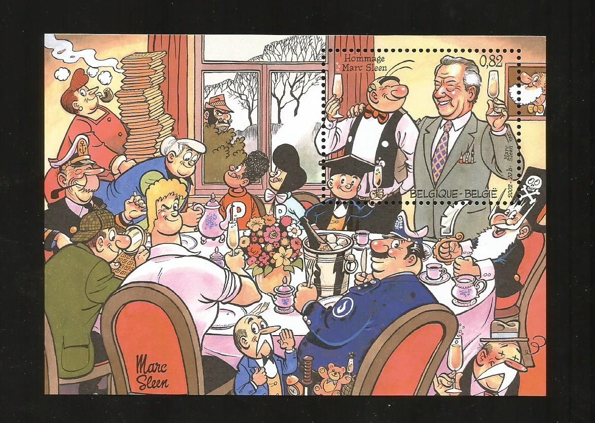 O)2002 Belgium, Cartoon, Cartoonist Marc Sleen, Sleen With Cartoon ...