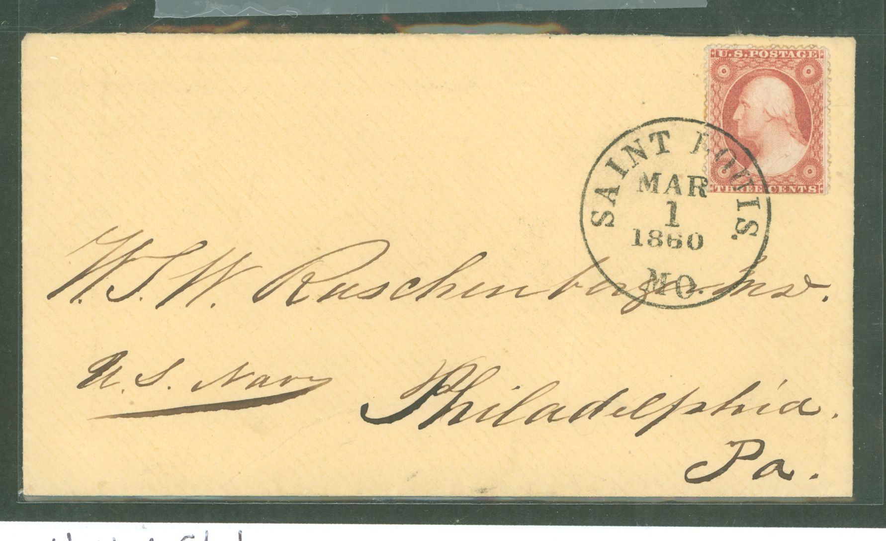 US 26 3c dull red tied by St. Louis MO pmk. | United States, General ...