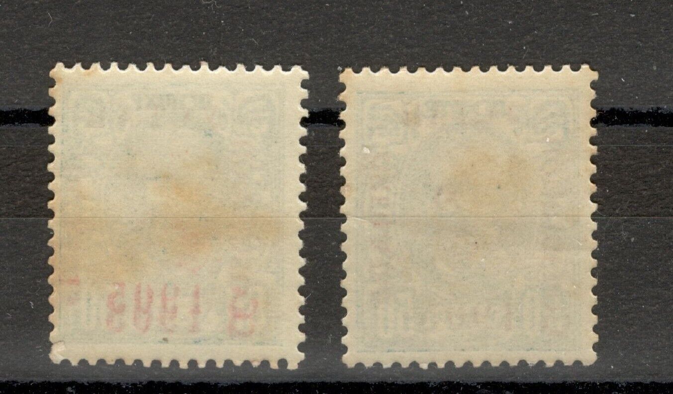 Montenegro-2 MH Stamps, 50h-ovpt. on Prince Nikola Stamp -Perf. 13:12½ ...