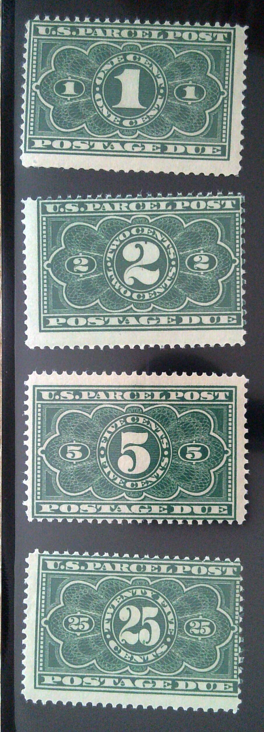 Scott #JQ1,2,3&5 - VG - Parcel Post stamps - MNH - Lot - 1912 | United ...