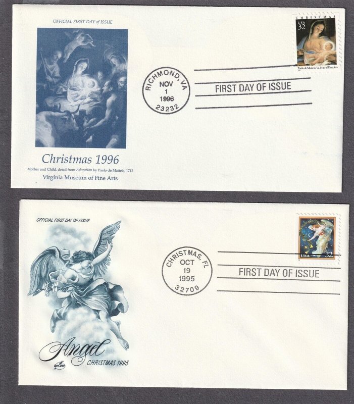 FDC Lot (6) US 2052, US 2907, US 3012, U 3107, U608, US 2915a AA ...