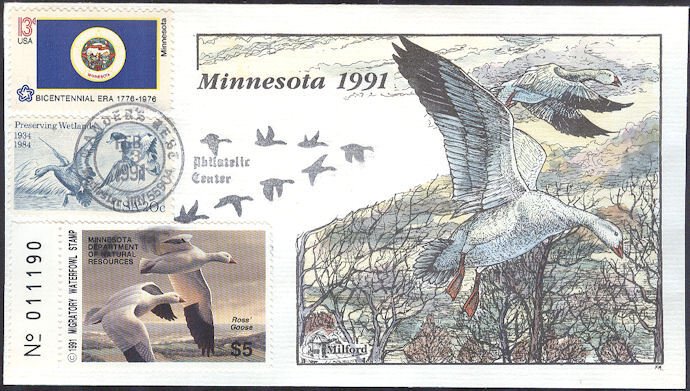 #MN15 Minnesota 1991 Duck Milford FDC | United States, Stamp / HipStamp