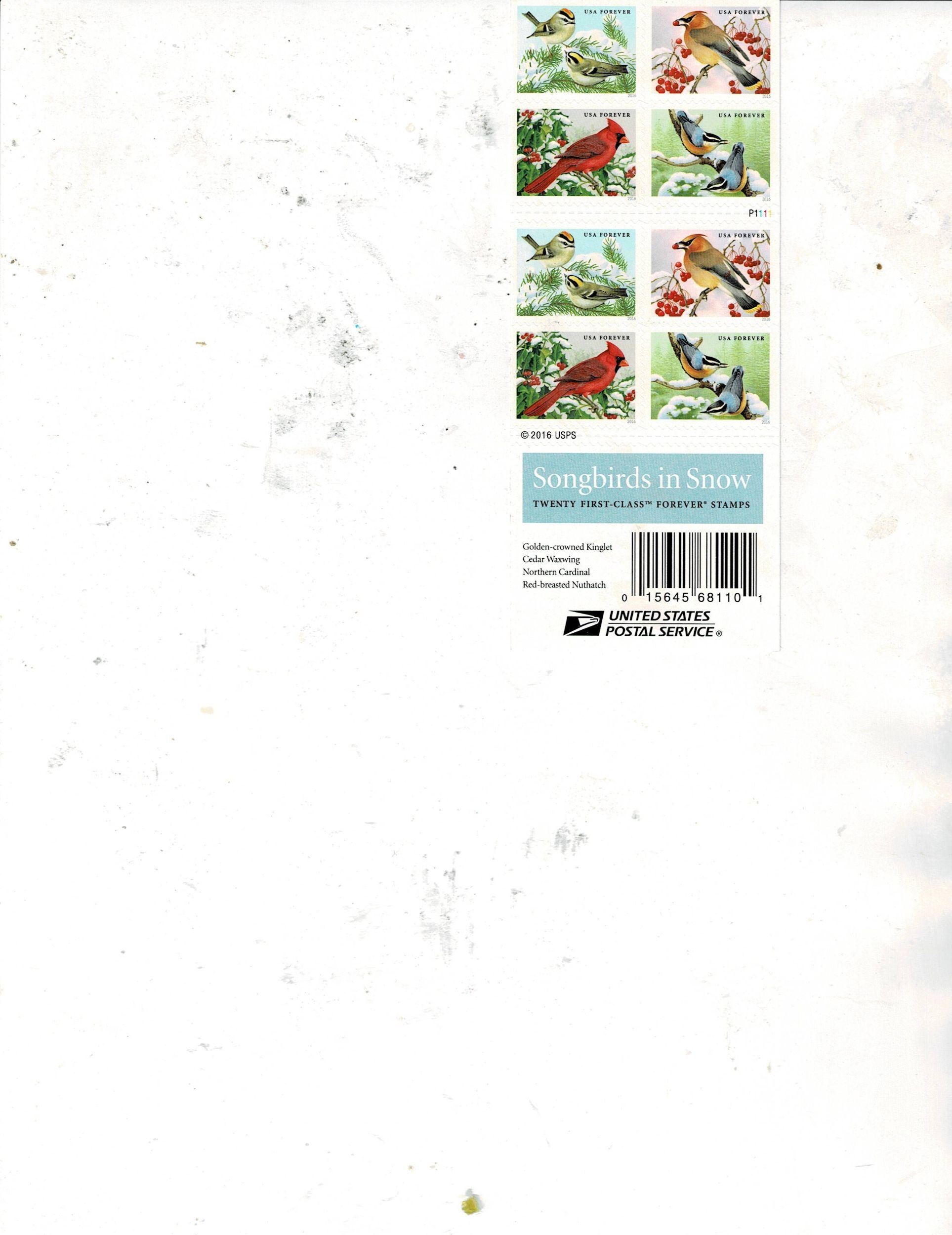 SongBirds in Snow Forever US Postage Booklet #5126-29 VF MNH | United ...