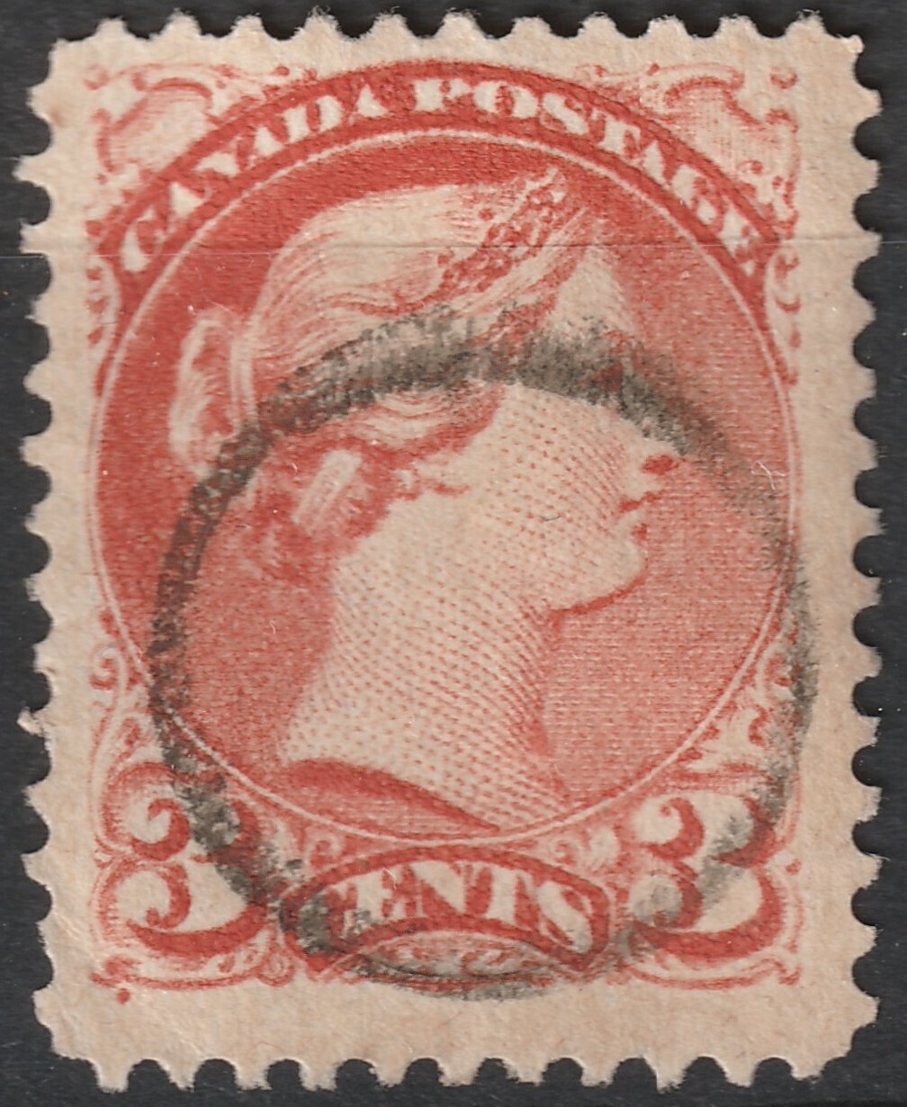 Canada #37 Perfed 12 x 12.25 Small Queen, Extra Fine (13) | Canada ...