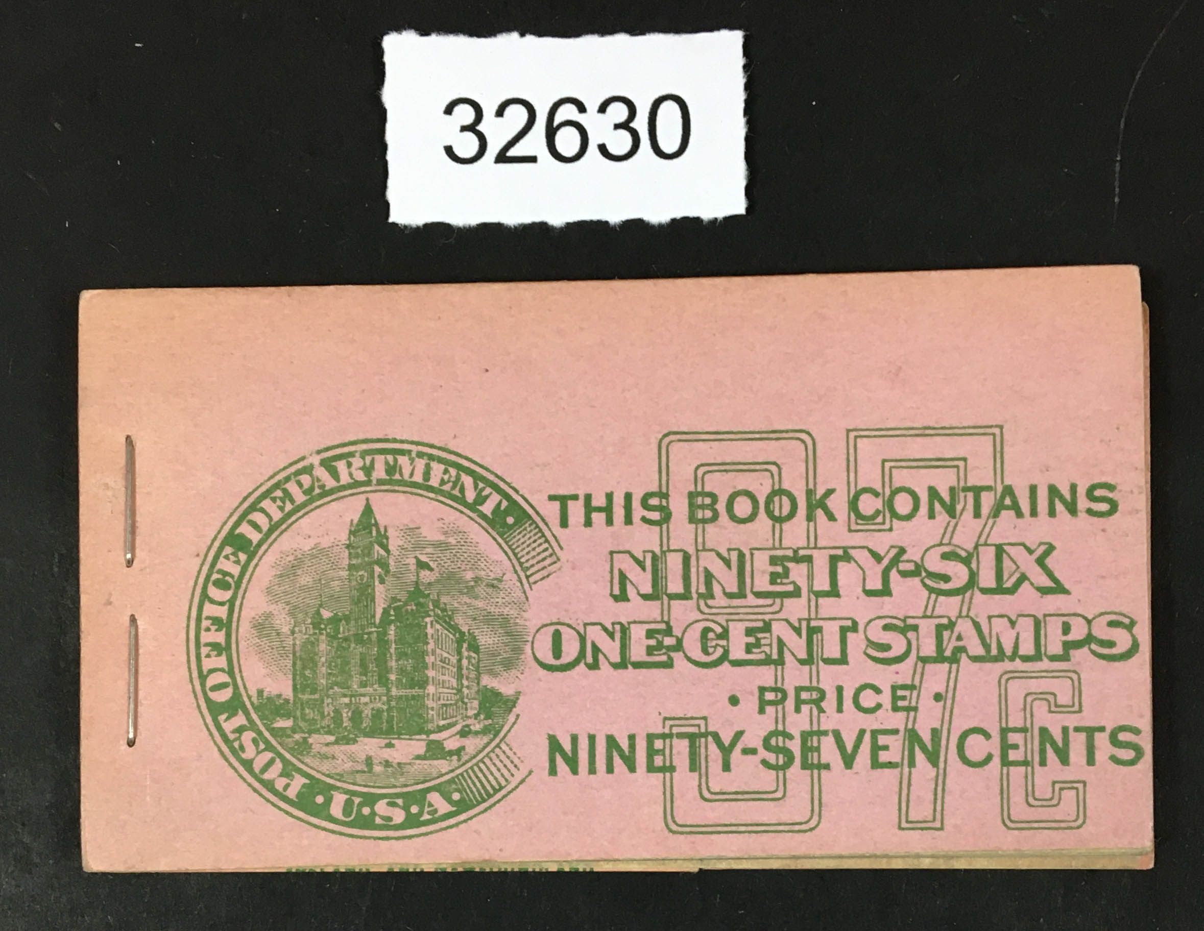 US Stamps # Bk42 Unexploded Complete Booklet $140 LOT #32630 | United ...