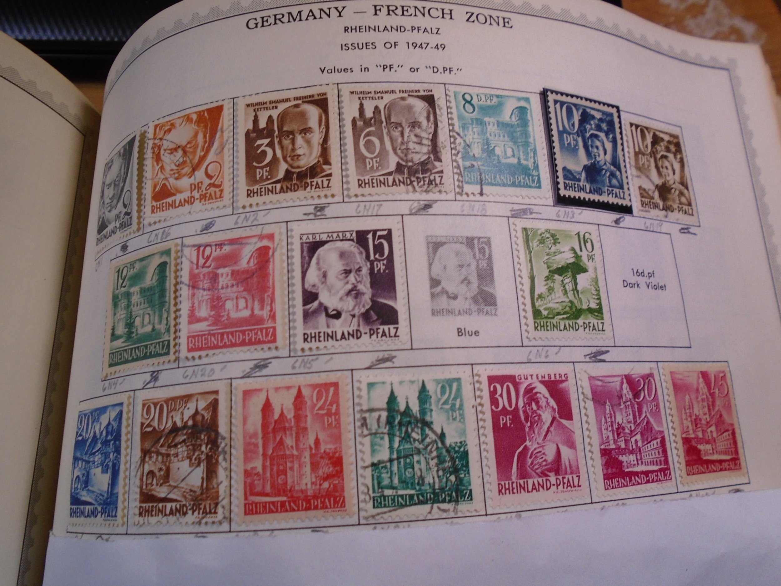 Germany : French Zone # 6N1-15/ 6N16-20/ 6N23-27 used/ MH | Europe ...