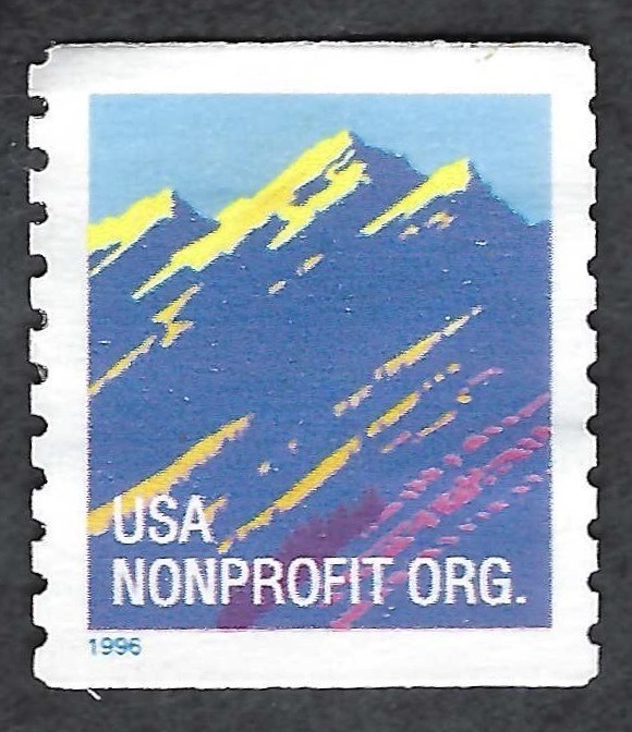 United States #2904 Non-profit (5¢) Mountain (1996). Coil. SV Printing ...